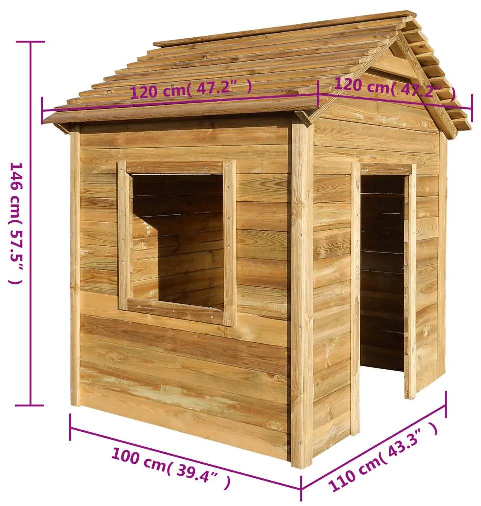 Zahradní domeček pro děti 120 x 120 x 146 cm borové dřevo - Default Title