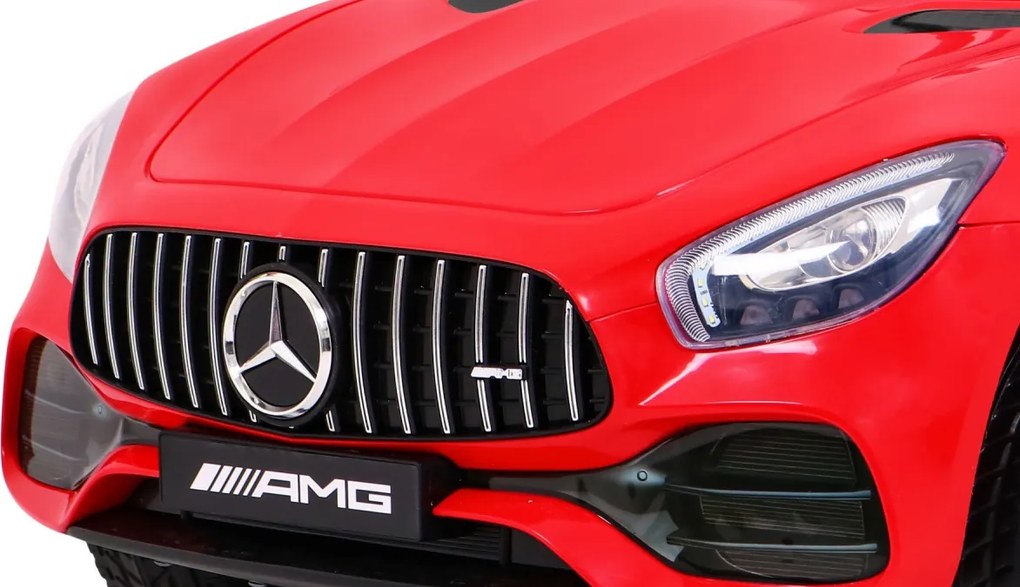 Ramiz Mercedes Benz GT autíčko na baterie pro děti červené + dálkové ovládání + plynulý start + MP3, LED