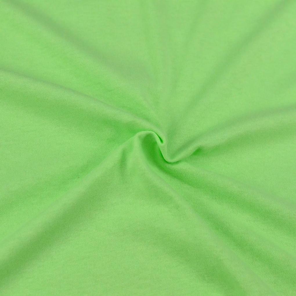 BROTEX Jersey prostěradlo světle zelené Rozměr: 160 x 200 cm