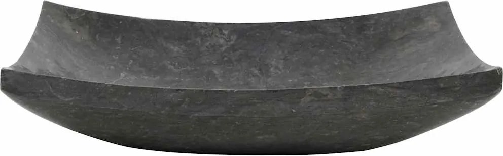 Umyvadlo 50 x 35 x 12 cm mramor černé 142764