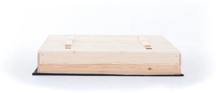 Sun Active Dřevěné uzavíratelné pískoviště s lavičkami Sunny, surové - 120 cm