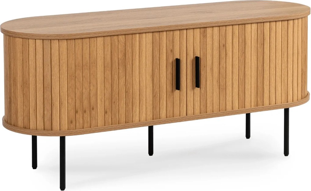 TV stolek Trish 120 cm dub přírodní/černý