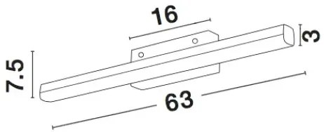 LED nástěnné svítidlo Vanese 63