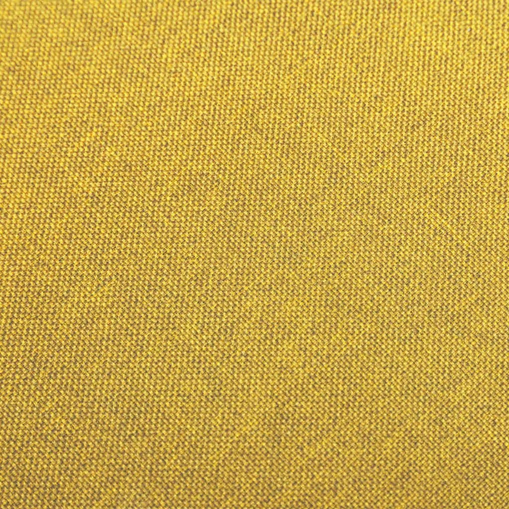 Barové židle 2 ks hořčicově žluté textil 289374