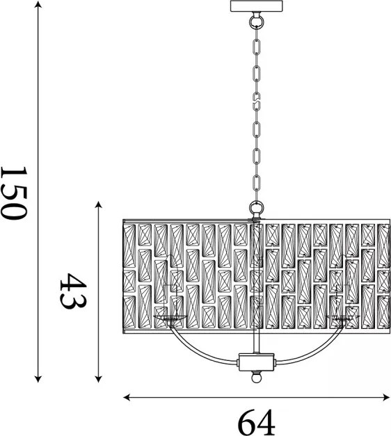 Searchlight 6588-8AB Závěsné glamour svítidlo BIJOU patina, průměr 64cm