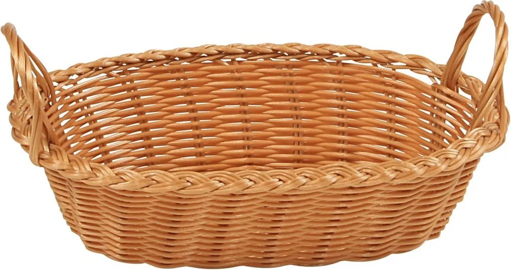Plastový oválný košík RONNY 29x18 cm hnědý