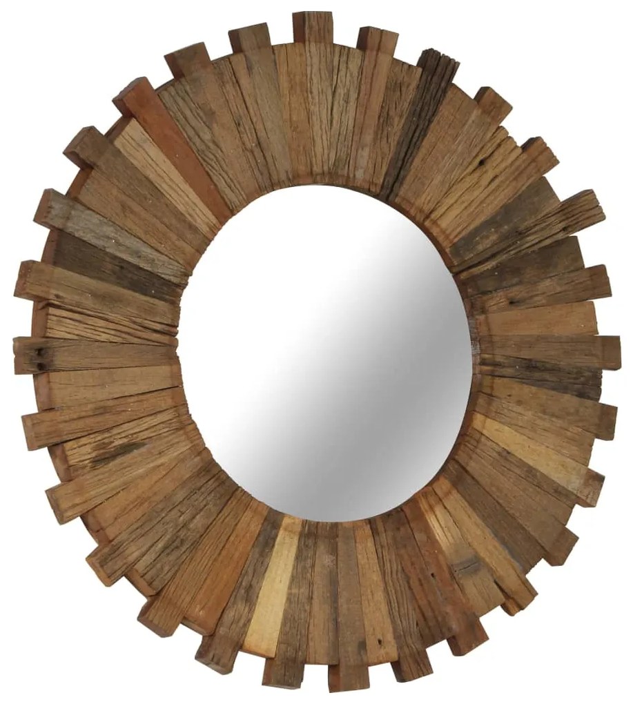 Nástěnné zrcadlo masivní recyklované dřevo 50 cm - Default Title