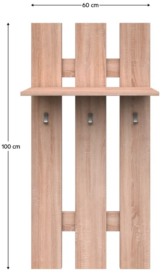 Kondela Věšák 60, dub sonoma, TOPTY TYP 40