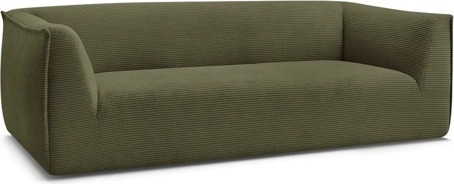 Zelená manšestrová pohovka 242 cm Giorgia – Bobochic Paris