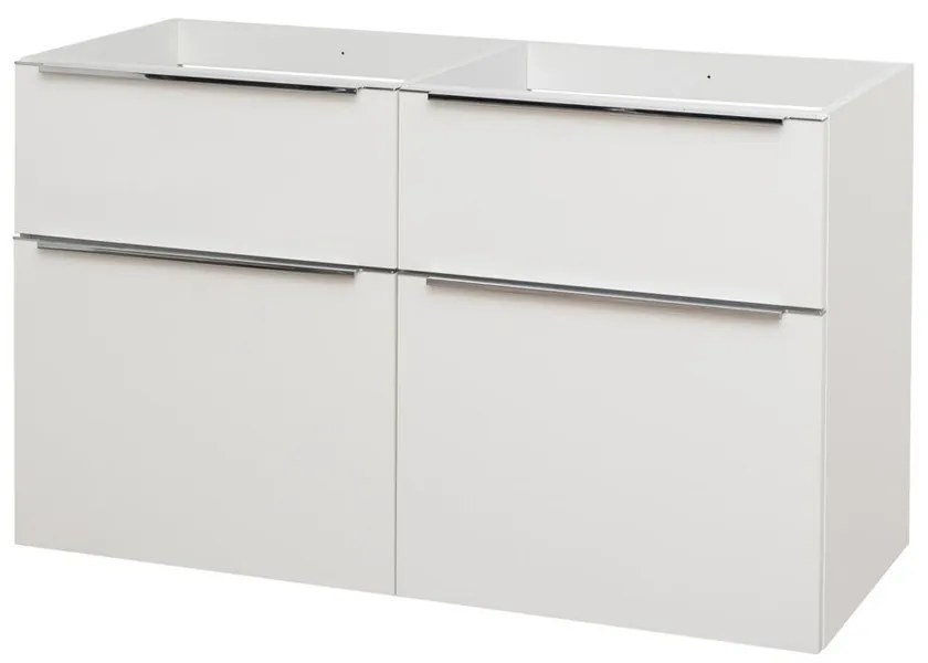 Mereo Mereo, Mailo, koupelnová skříňka 121 cm, bílá, dub, antracit, CN513S