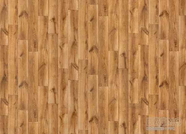 Breno PVC MAXIMA EKO Bando 051 (482-02) – hnědé dřevo, šíře 400 cm