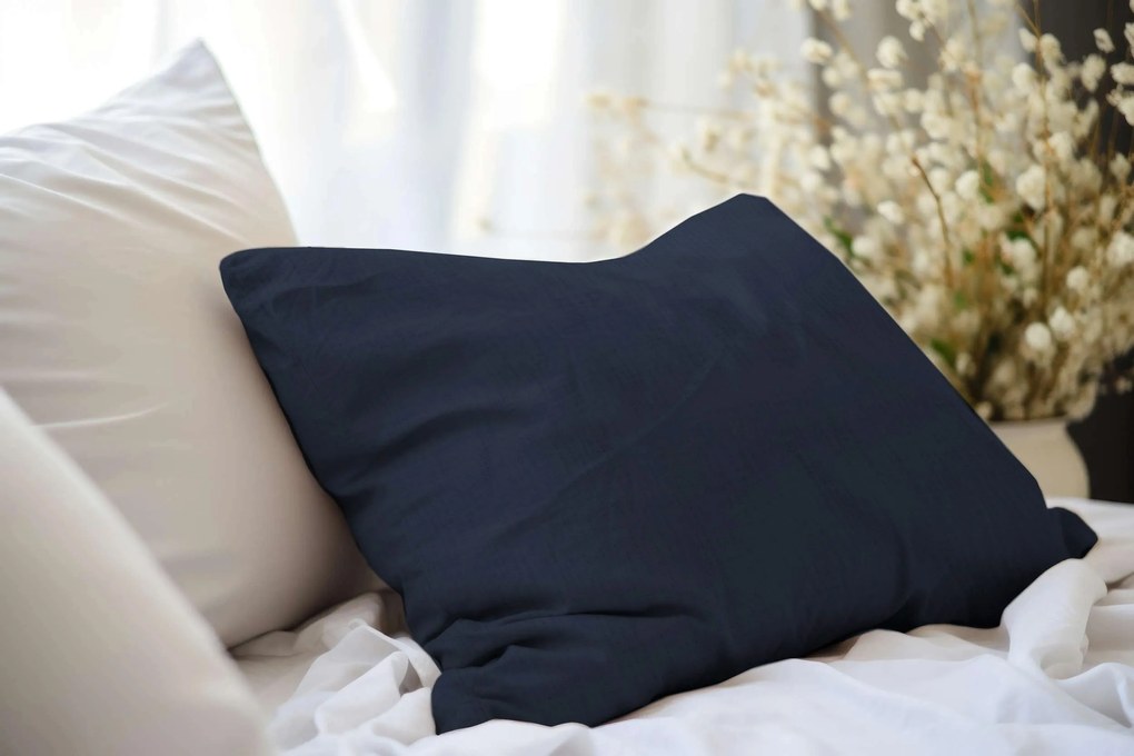 Mušelínové povlečení Dark navy Velikost: 140 x 200 + 70 x 90