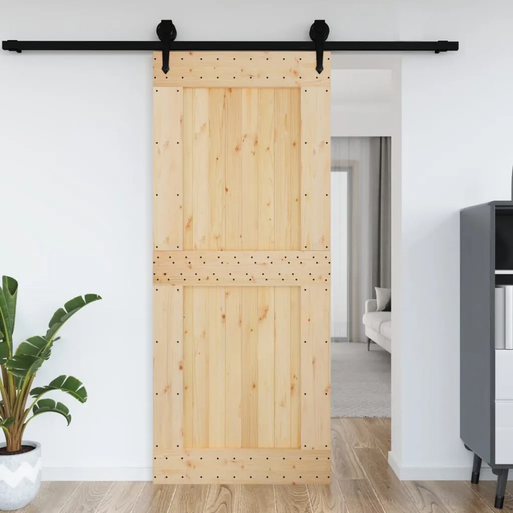 Dveře NARVIK 95 x 210 cm masivní borové dřevo - Default Title
