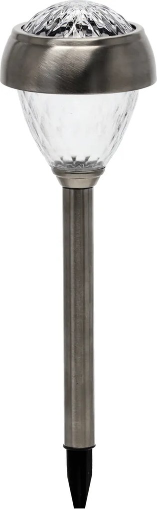 Solární LED lampa Leya teplá bílá/stříbrná
