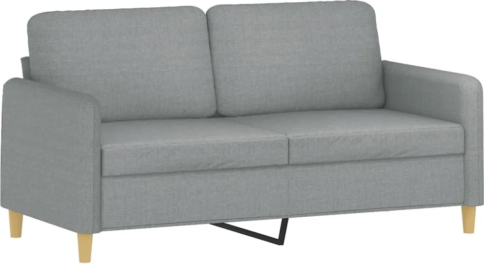 3dílná sedací souprava s poduškami světle šedá textil 3202094