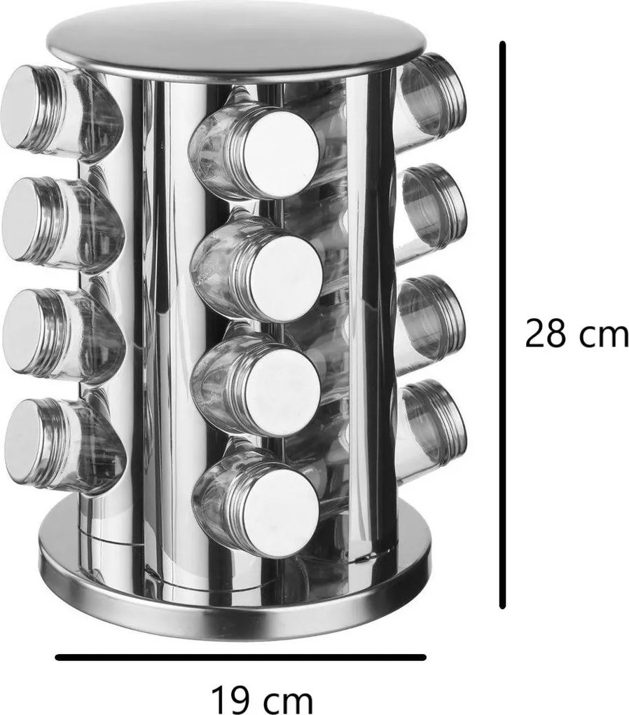 Stojan na kořenky, 16 kusů, nerezová ocel