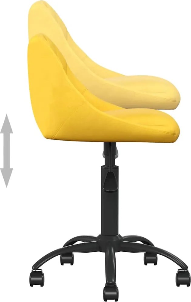 Jídelní židle hořčicově žlutá samet 335367