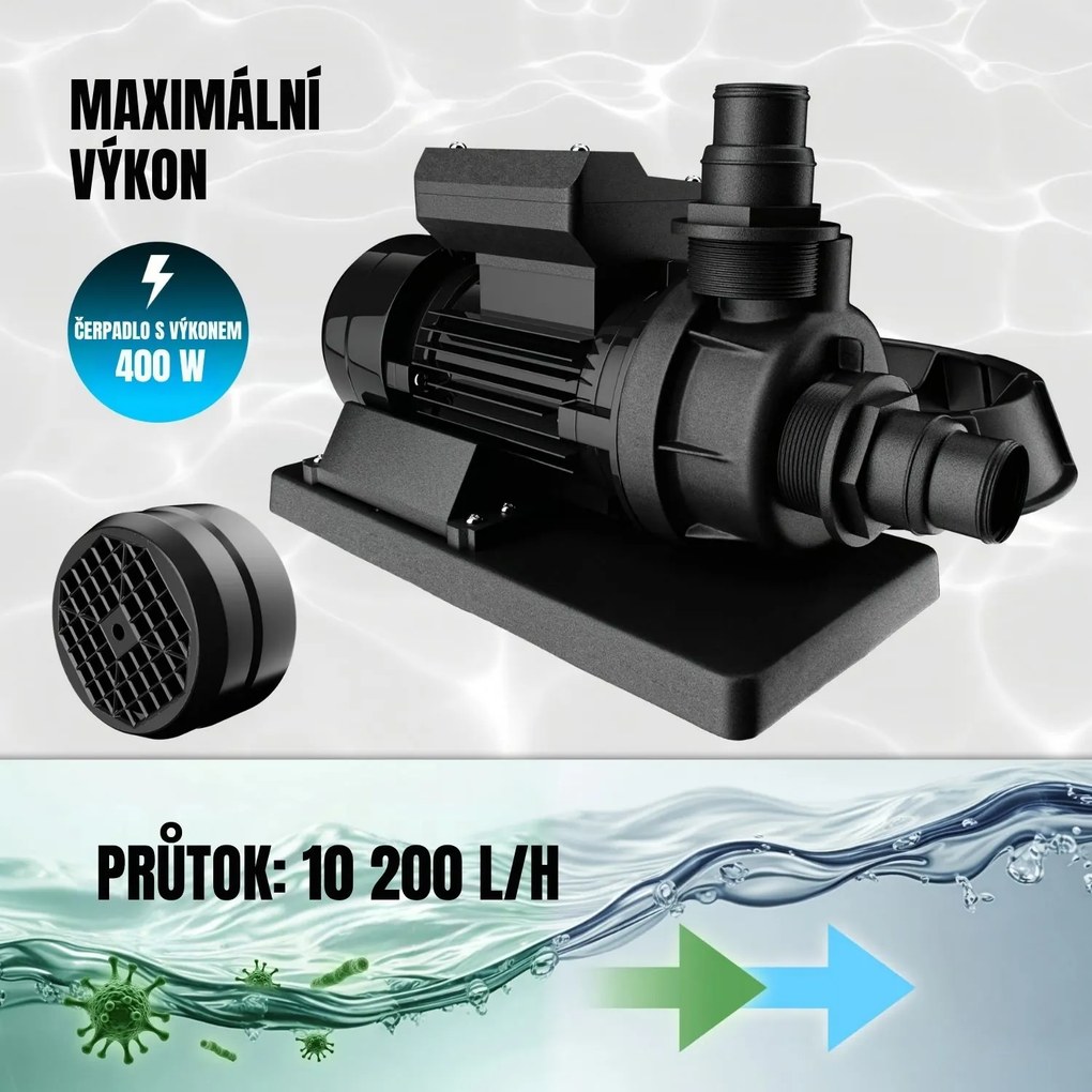 Písková filtrace k bazénu AQUA s filtračními kuličkami, 10 200 l/h, modrá Monzana