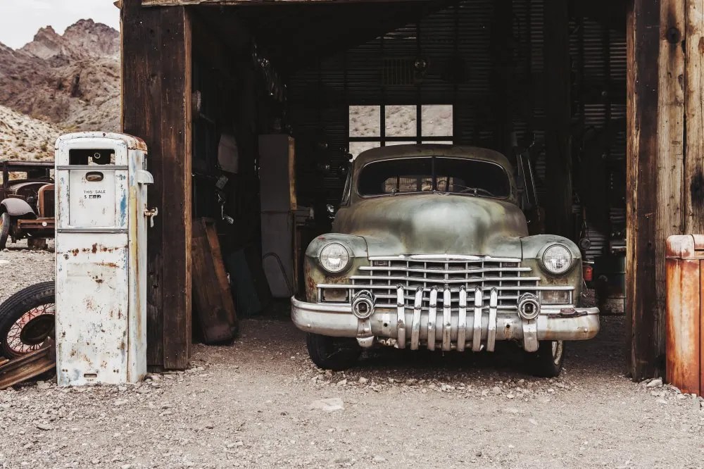 Vícedílný obraz Staré Auto Ve Stylu Vintage Nedostatek Nedostatek Plátno Canvas 180x120