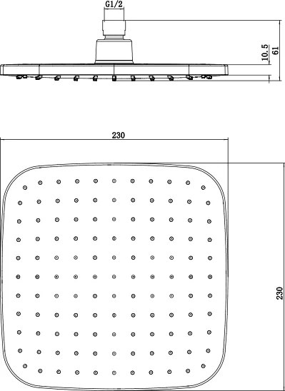 Novaservis - Pevná sprcha, chrom, RUP/580,0
