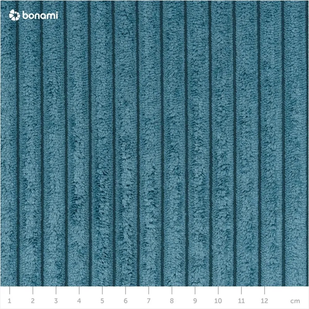 Modrá manšestrová rozkládací rohová pohovka (variabilní) Augustin – Bobochic Paris