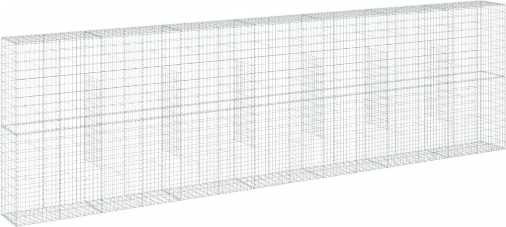 Gabionový koš s víkem 700 x 50 x 200 cm pozinkované železo 3295172