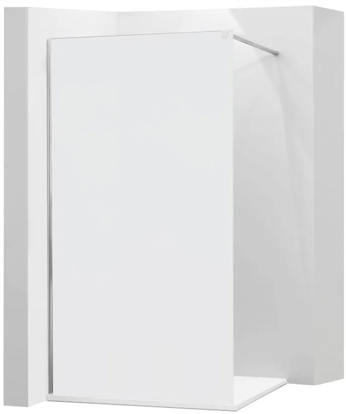 Mexen Kioto sprchová zástěna WALK-IN 8mm, 140x200 cm, sklo efekt námrazy, 800-140-000-00-30