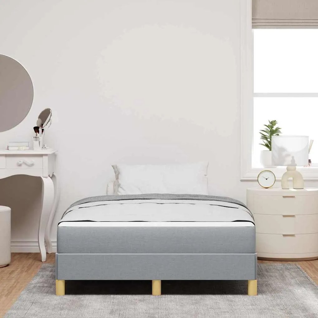 Postel s boxspringem s matrací Světle šedá 120 x 190 cm textil 3398549