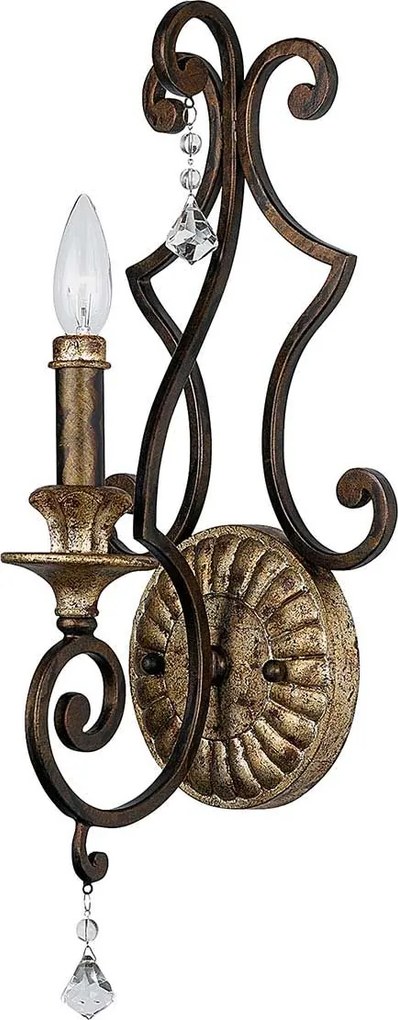 Elstead MARQUETTE rustikální nástěnné světlo 55 cm 1xE14 starý bronz