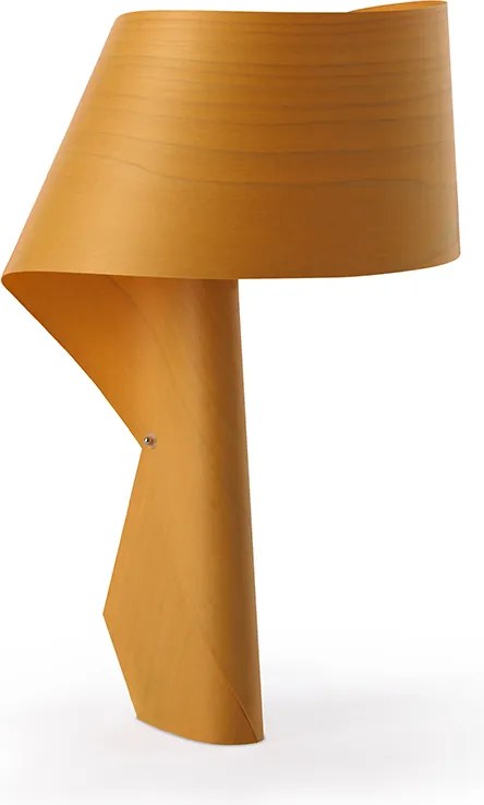 Elegantní stolní lampa z dřevěné dýhy Air Table Dekor: Žlutý