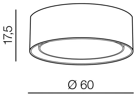 Minimalistické stropní svítidlo Milo XL bílé
