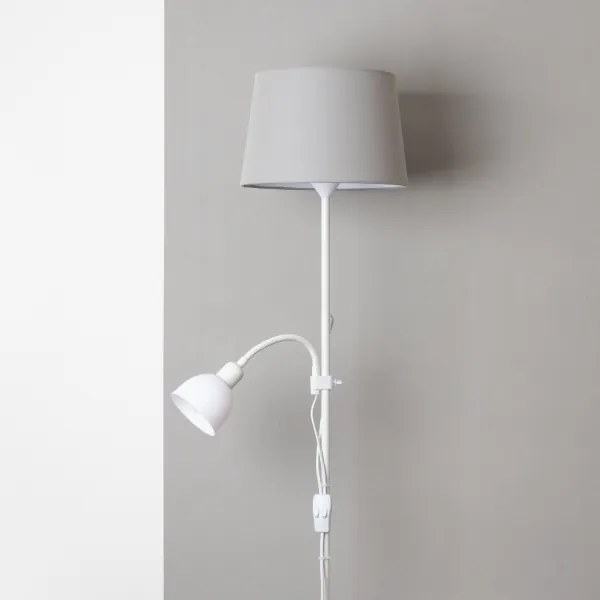 BRILAGI - Stojací lampa CERIA 1xE27/100W/230V + 1xE14/25W bílá/šedá