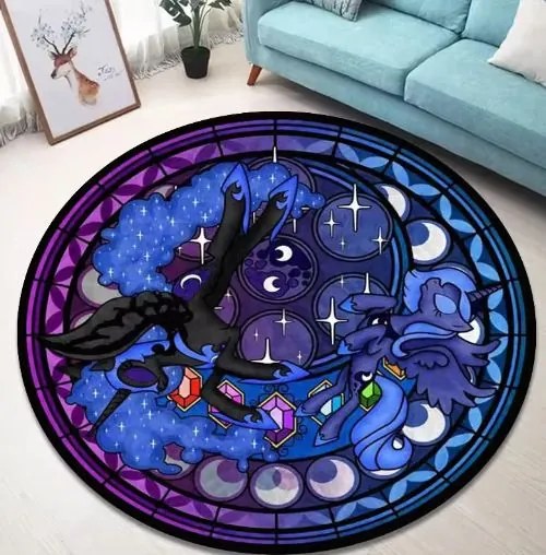 Koberec/předložka s motivem My Little Pony, 150 cm Varianta: Princezna Luna a Nightmare Moon (Color 10), Velikost: průměr 150cm