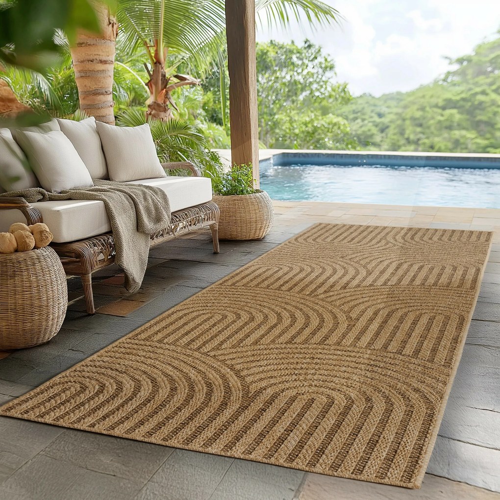 Ayyildiz, Kusový koberec Timber 1401 beige - na ven i na doma, 280x370, béžová, chodba / předsíň