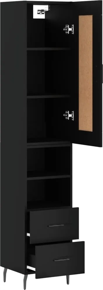 vidaXL Skříň highboard 34,5 x 34 x 180 cm kompozitní dřevo [3200274] Barva: hnědý dub