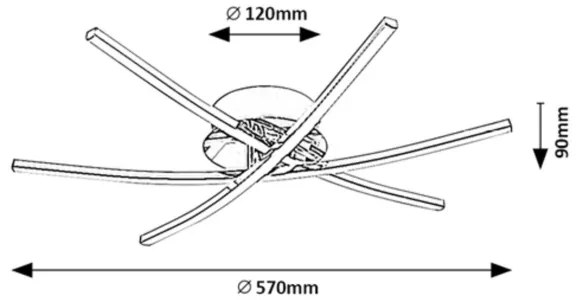 Rabalux 4606 - LED Stropní svítidlo CYCLONE LED/21W/230V 4000K
