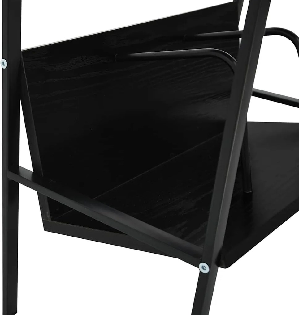 Knihovna se 2 policemi černá 52 x 28 x 59 cm kompozitní dřevo 288230
