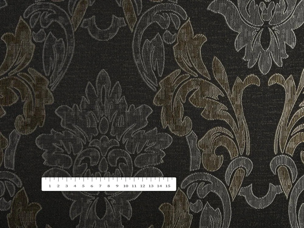 Biante Dekorační prostírání na stůl PM-081 Zámecký vzor na hnědočerném 35x45 cm