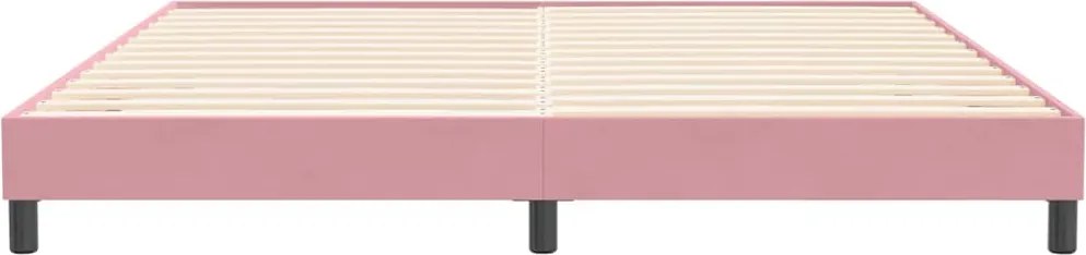Postel Box Spring bez matrace růžová 200x220 cm samet 3315896