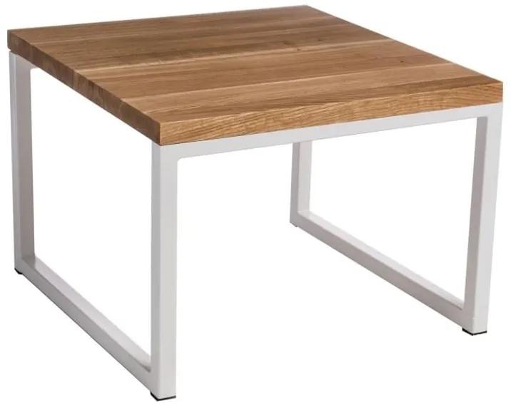 Konferenční stolek Grafico II 45x45 cm, dub/bílá