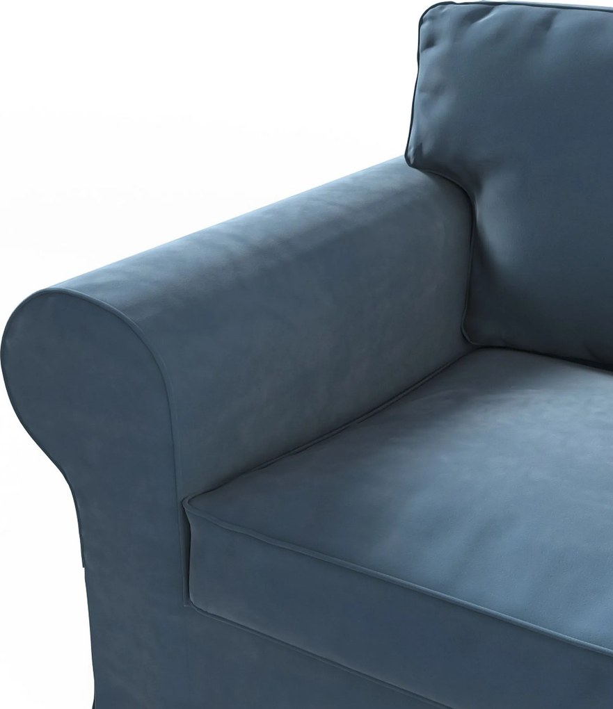 Potah na křeslo IKEA Ektorp barva modrá látka lesklé, sametová
