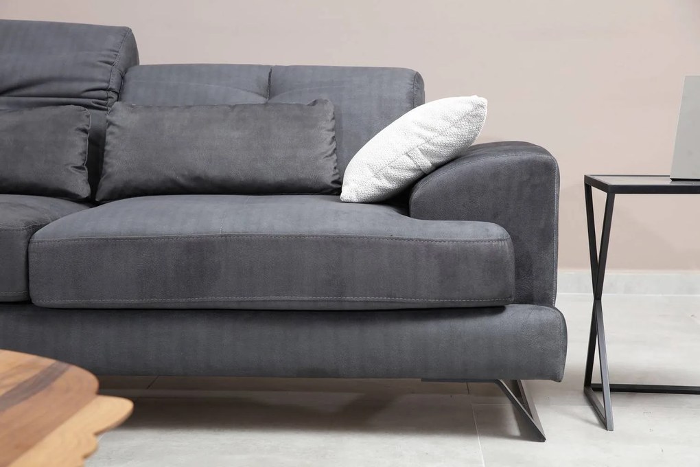 Designová sedačka Heimana 185 cm antracitová