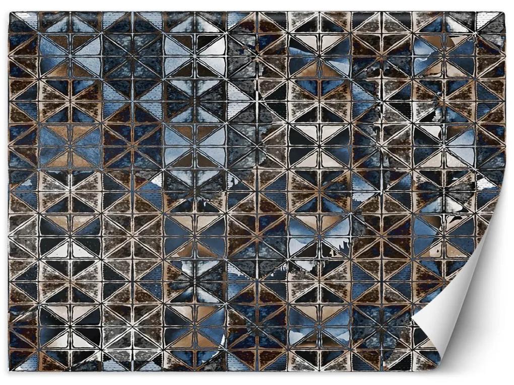 Fototapeta, Modré mozaikové skleněné dlaždice - 254x184 cm