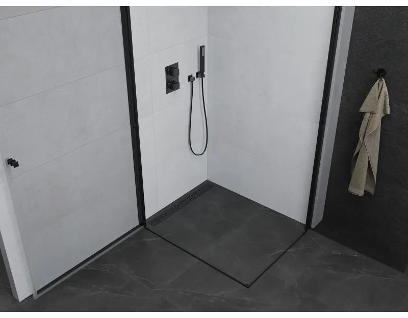 Mexen Pretoria Duo sprchový kout s otočnými dveřmi 90 x 80 cm, Průhledné, Černá - 852-090-080-70-00-02