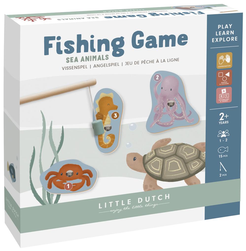 Dřevěná rybářská hra s magnety, Little Dutch, rybky