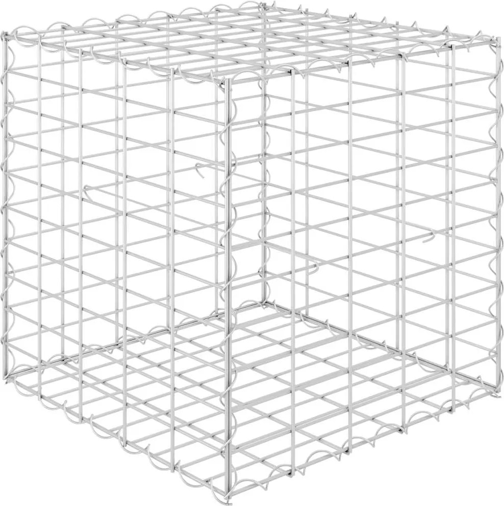 Gabionový vyvýšený záhon krychle ocelový drát 50 x 50 x 50 cm 145650