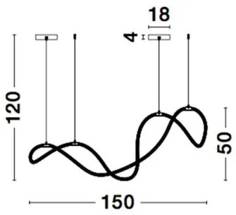 Závěsné LED svítidlo NOVA LUCE CERELIA 57W 3000K 9082093