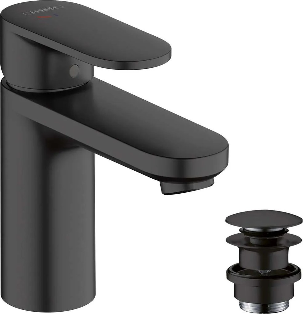 Hansgrohe Vernis Blend - Umyvadlová baterie s výpustí Push-Open, CoolStart, matná černá 71589670