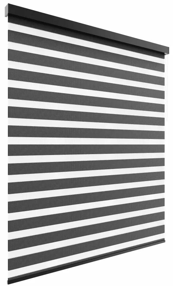 ZEBRA-SHOP ROLETA DEN A NOC MAXI / PREMIUM / GRAFIT / BH 28 Výška: 150, Šířka: 100, Barva kazety / umíst.řetízku: černá / vpravo