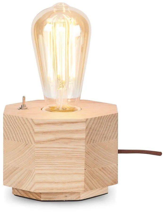 Stolní lampa z dubového dřeva Citylights Kobe One